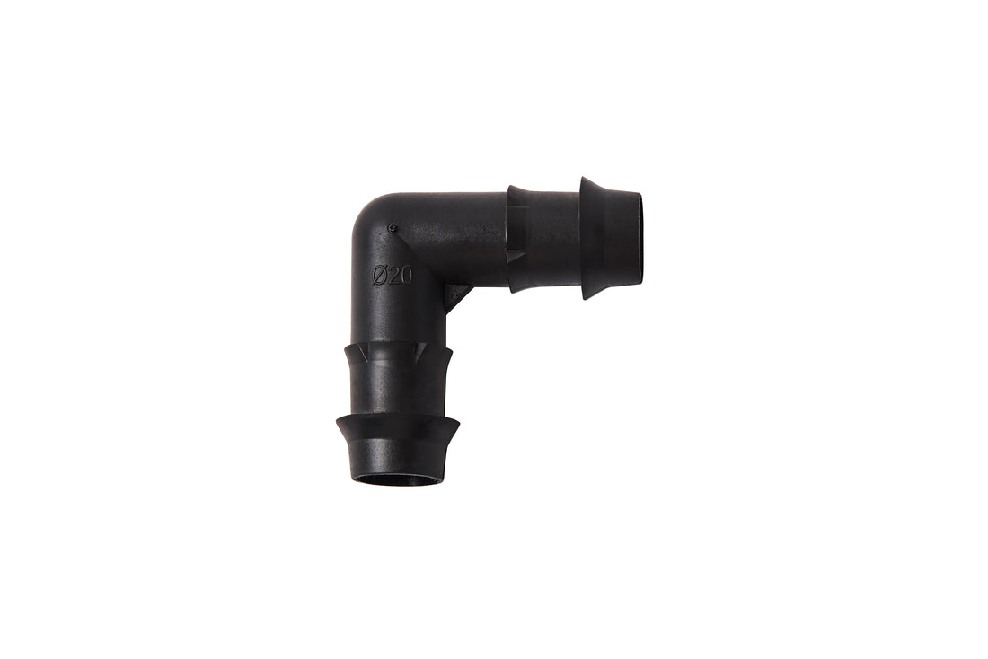 20mm Barbed 90 Degrees Elbow | Premier Polytunnels